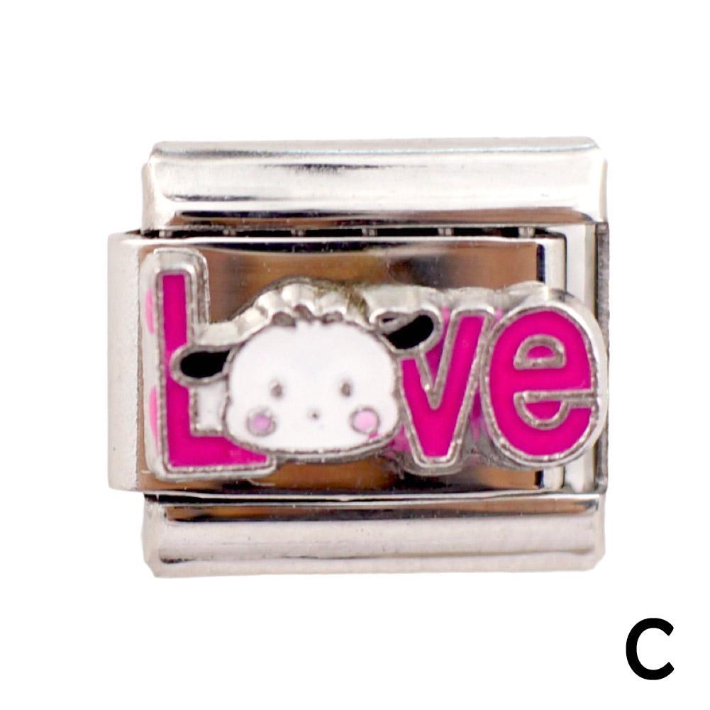 Pulsera modular con lazo de gato de dibujos animados, cadena elástica ...